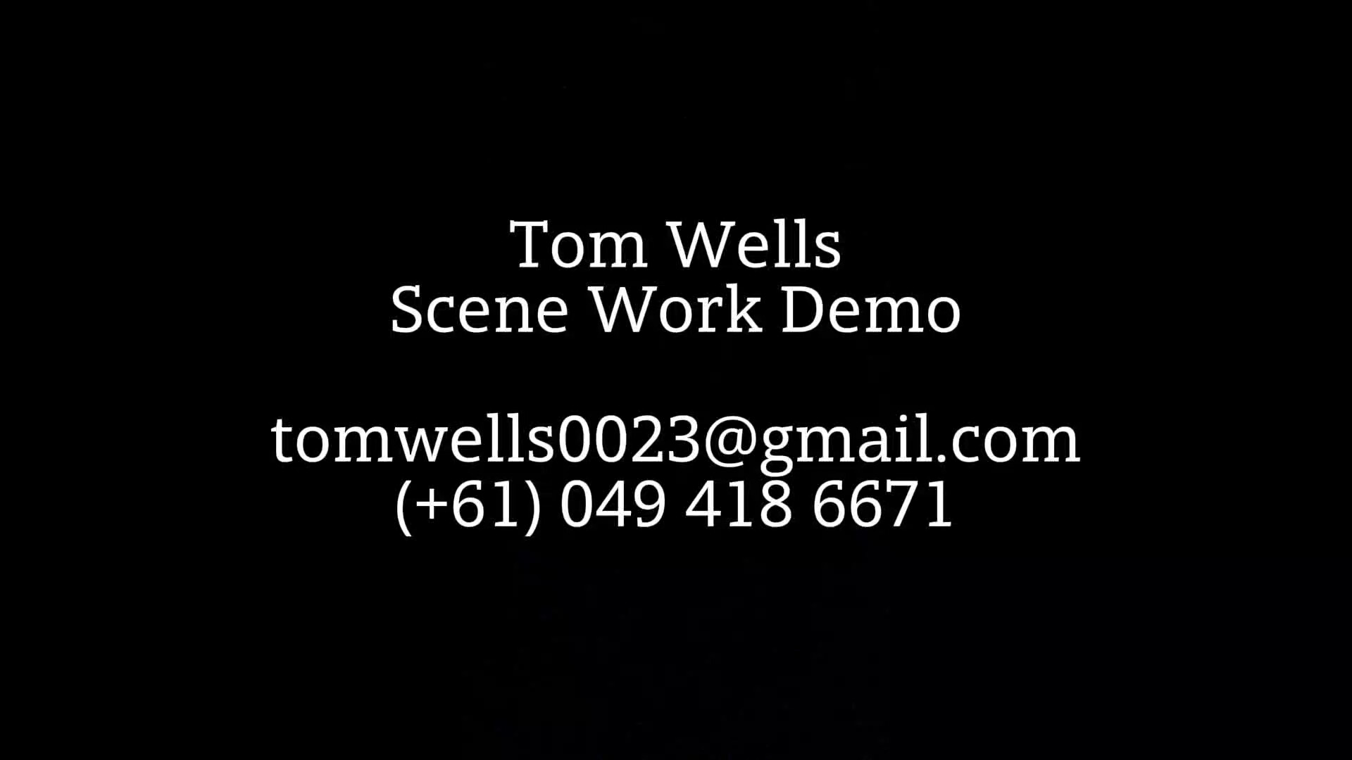 Tom Wells_Scene Work Demo (Vadarts 2024) - FilmFreeway